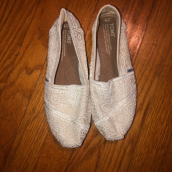 Toms | Shoes | Pure White Lace Toms Brand New Sz 6 | Poshmark